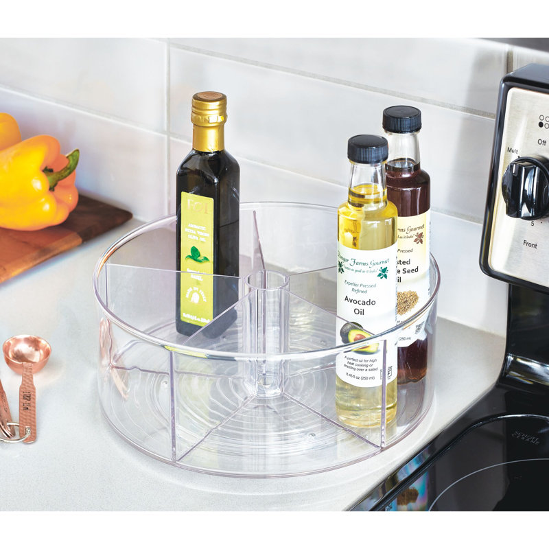 iDesign Linus Divided Turntable Lazy Susan, Clear & Reviews | Wayfair