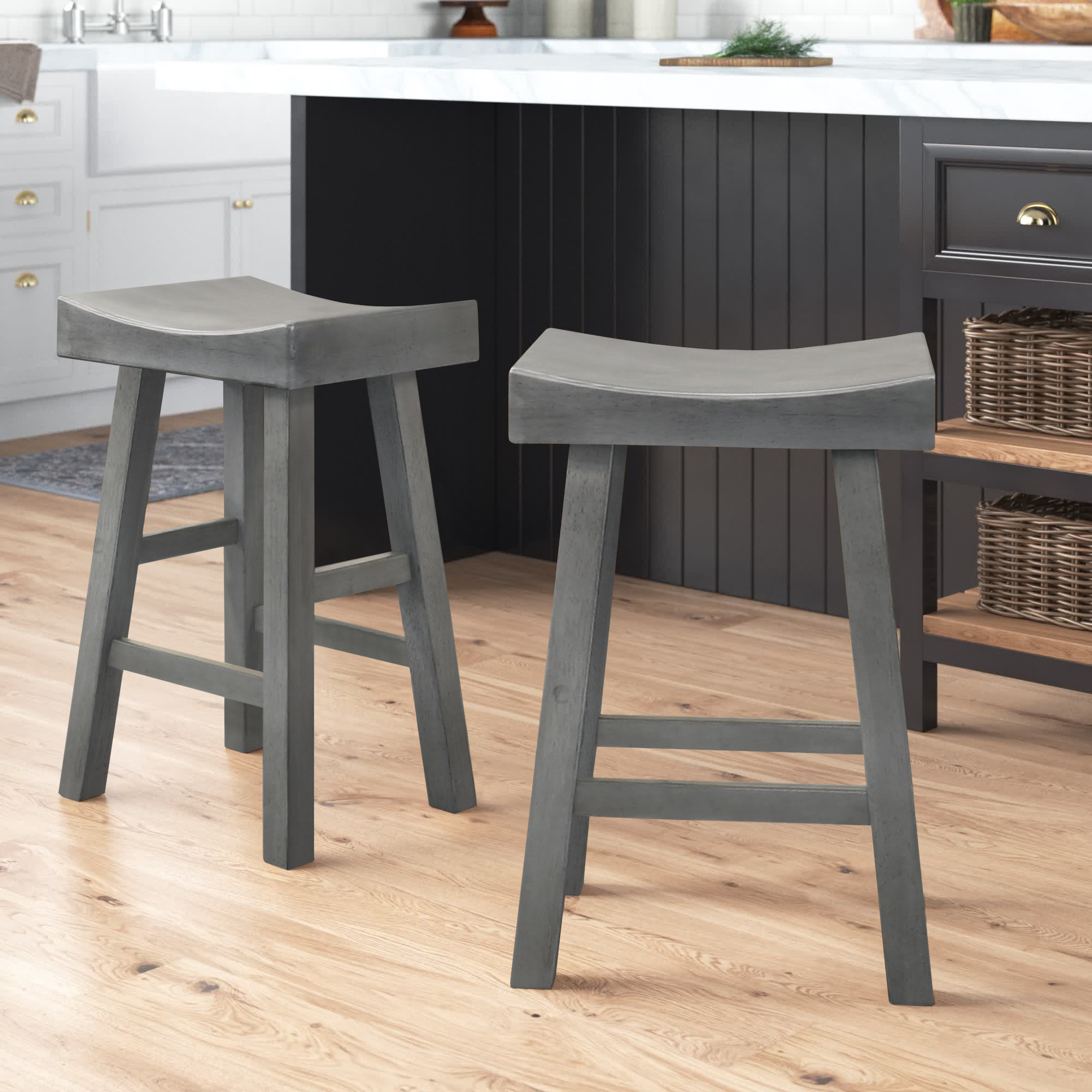 Darby Home Co Melvyn Solid Wood Bar & Counter Stool & Reviews | Wayfair