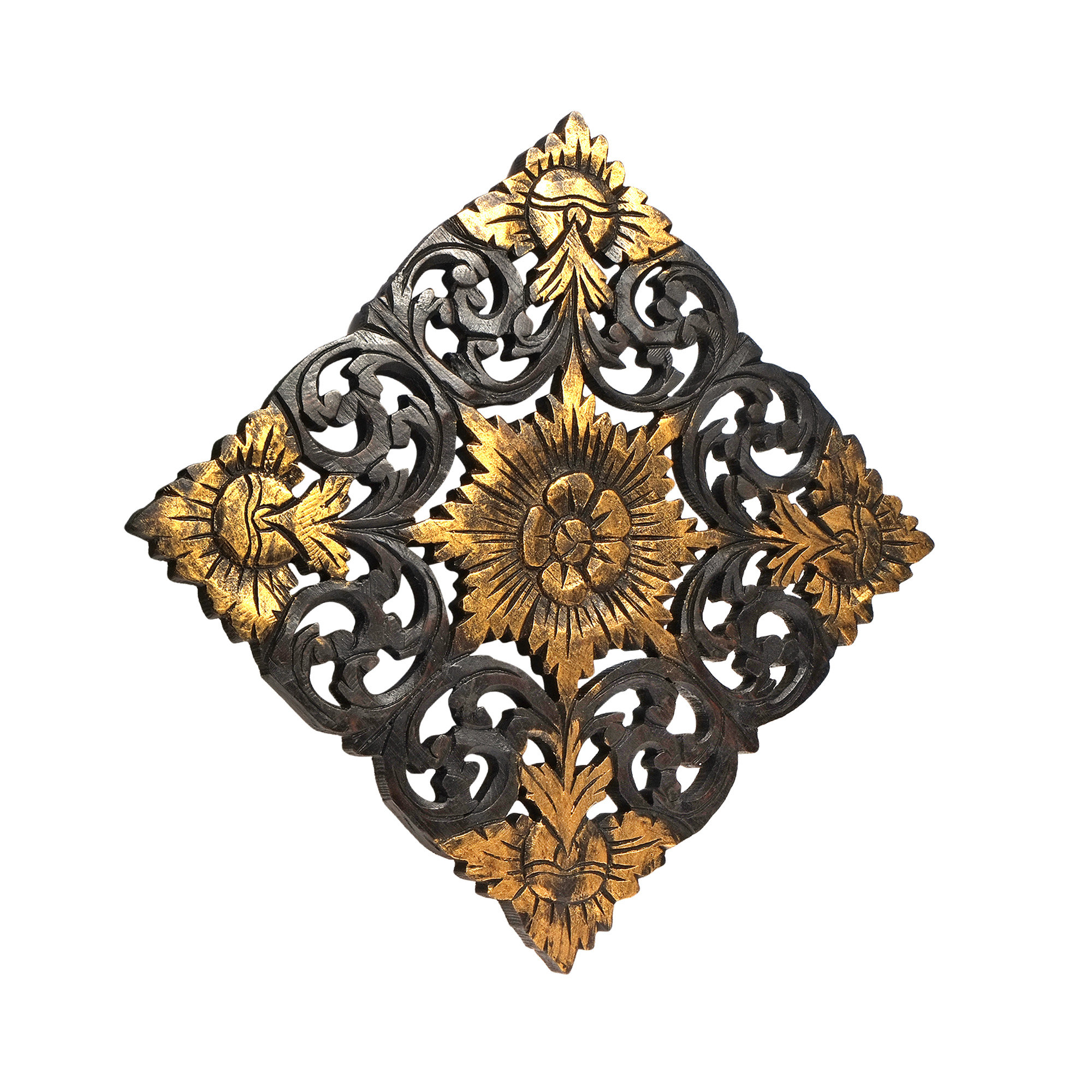 Canora Grey Antique Flower Two-Tone Wall Décor | Wayfair