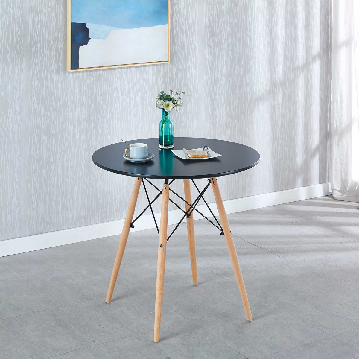 George Oliver Round Dining Table Home Dinner Table, End Table Leisure ...