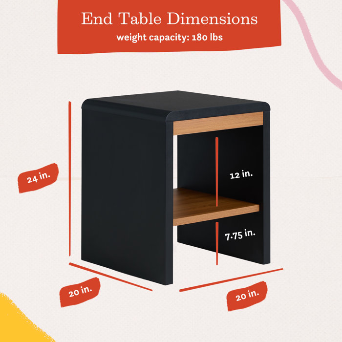 Latitude Run® Tabias Sled End Table with Storage | Wayfair