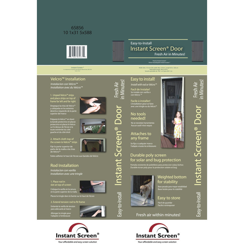 KIBY 37'' x 80'' Flush Plastic Screen Doors & Reviews | Wayfair