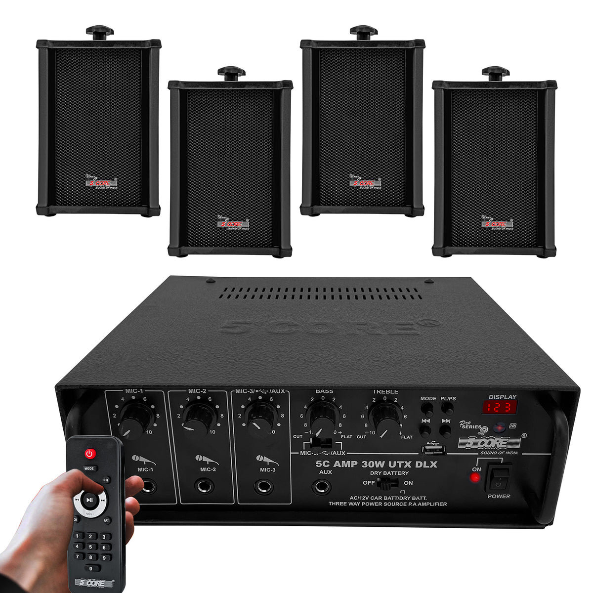 5 CORE 5 Core Audio System Combo: 30W amplifier with 4x 10W RMS 6.4 ...