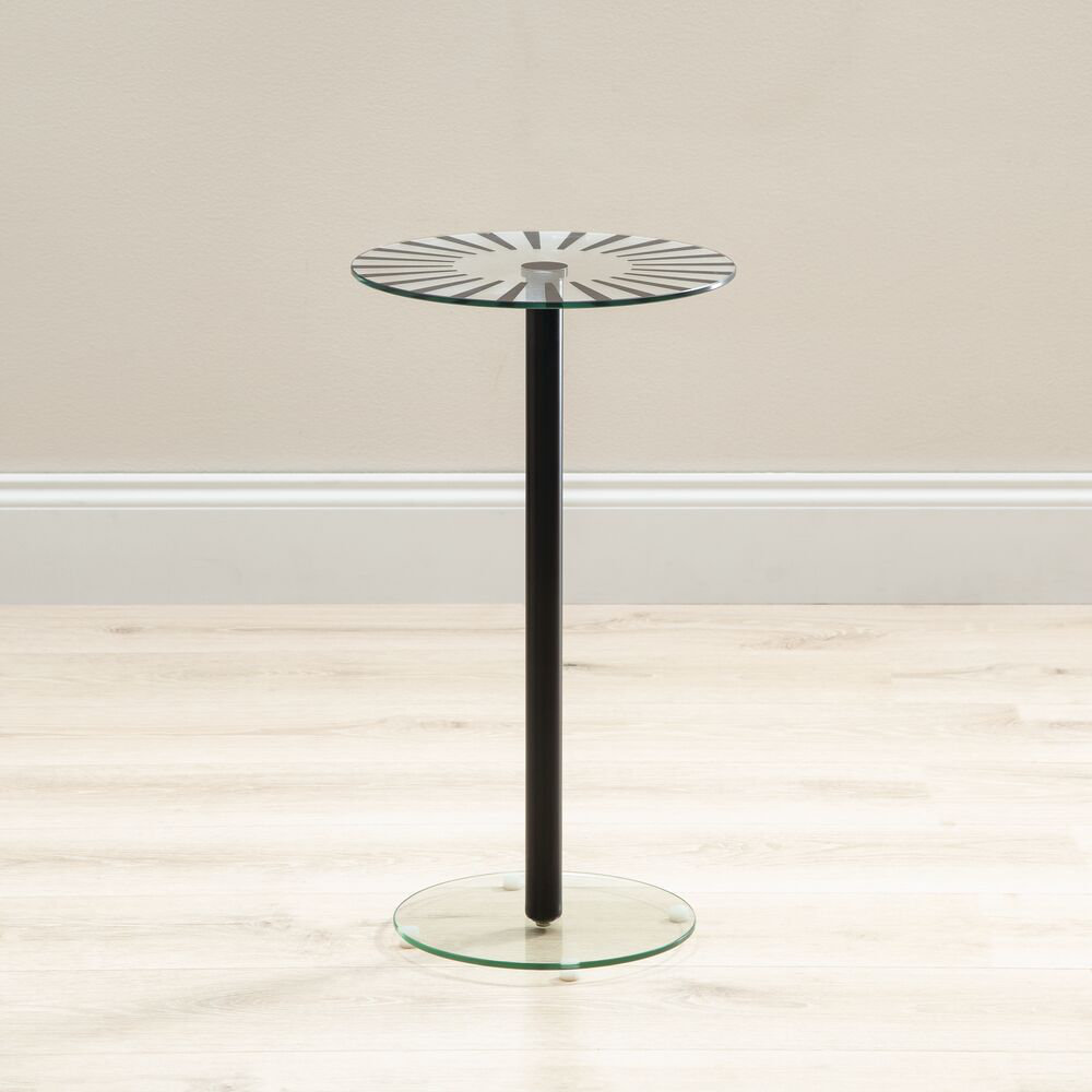 iDesign Round Pedestal Drink Table for Small Spaces | Wayfair