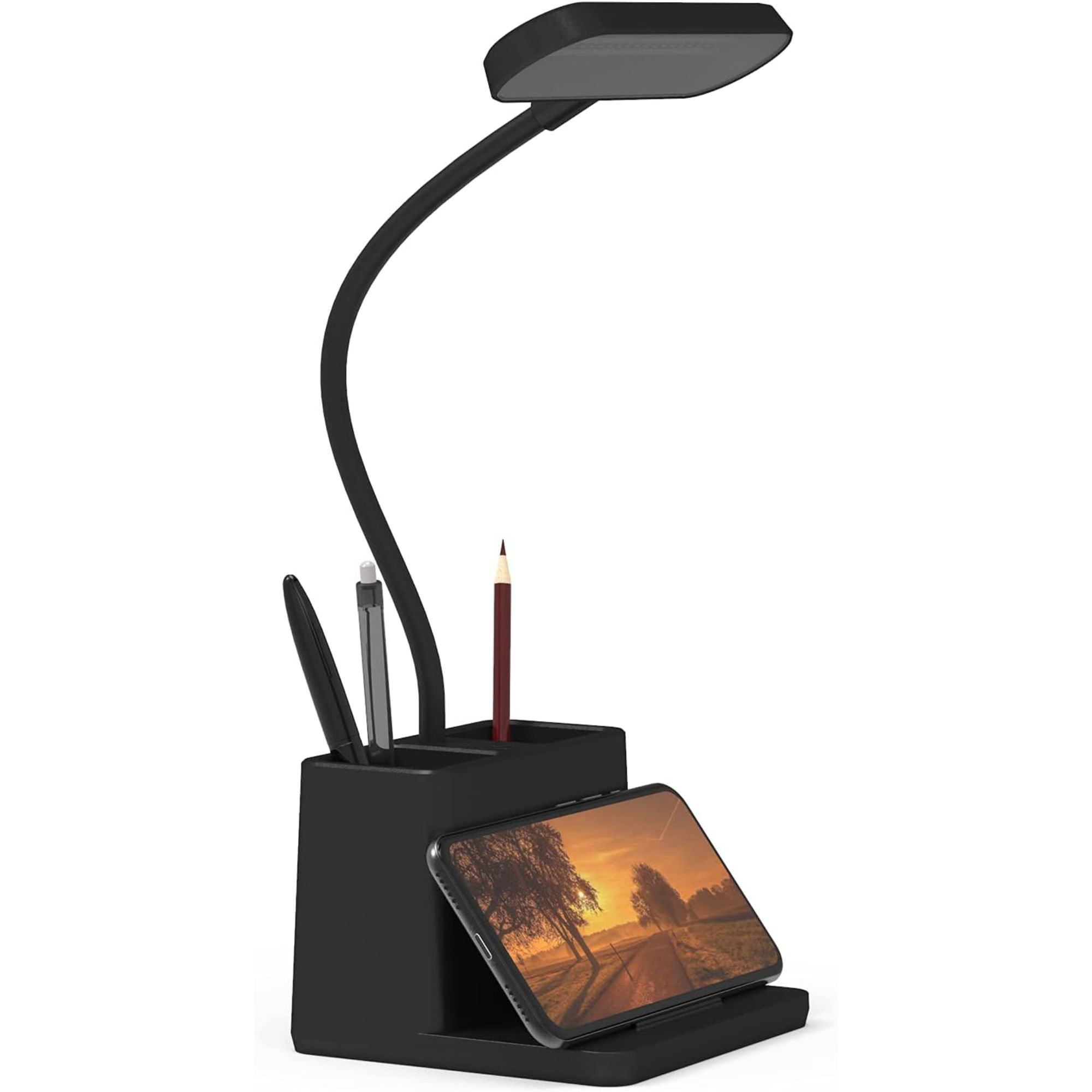 Wrought Studio™ Covie Adjustable Desk Lamp with Storage & Reviews | Wayfair