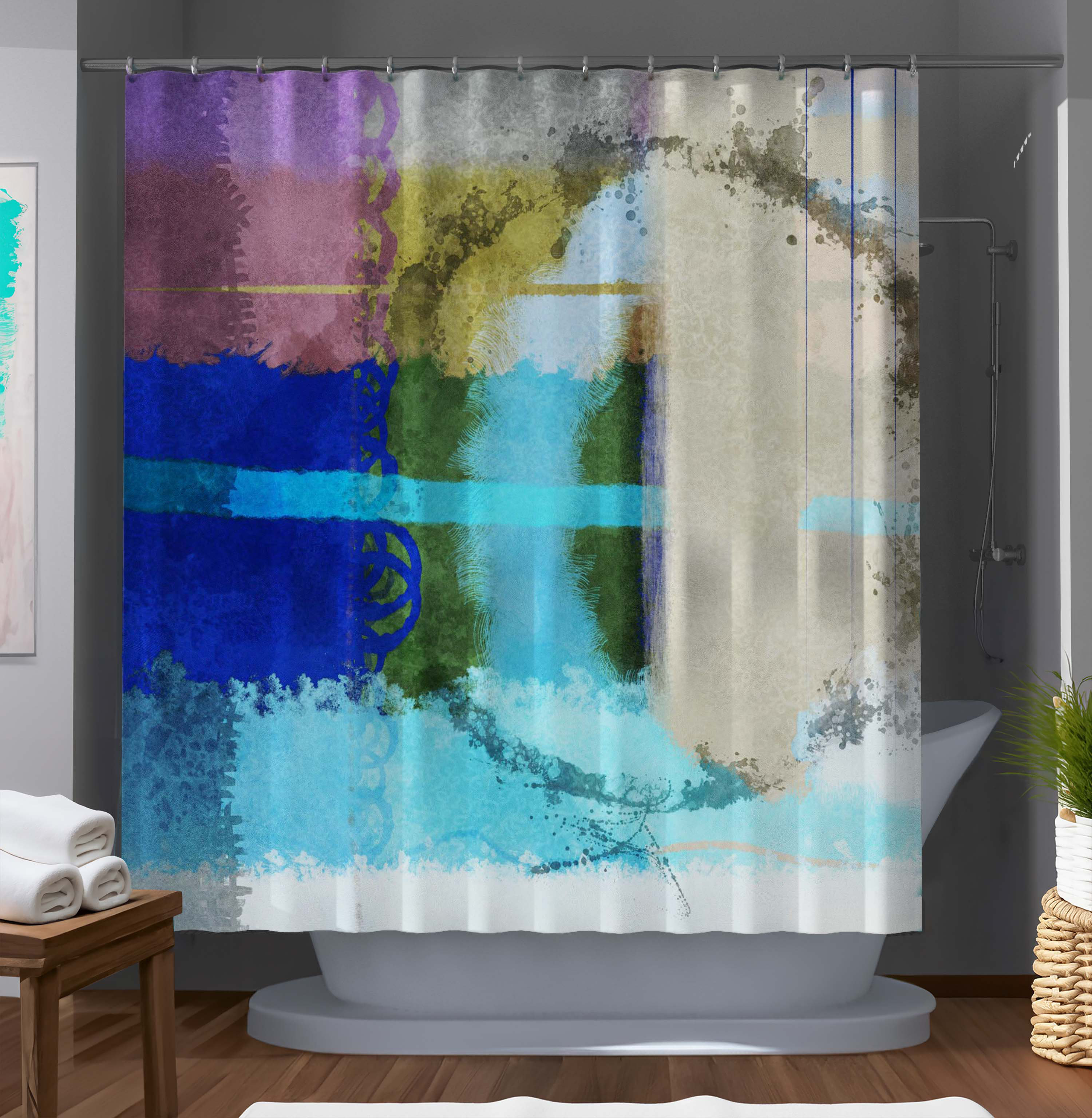 East Urban Home Varied Bits Shower Curtain | Wayfair