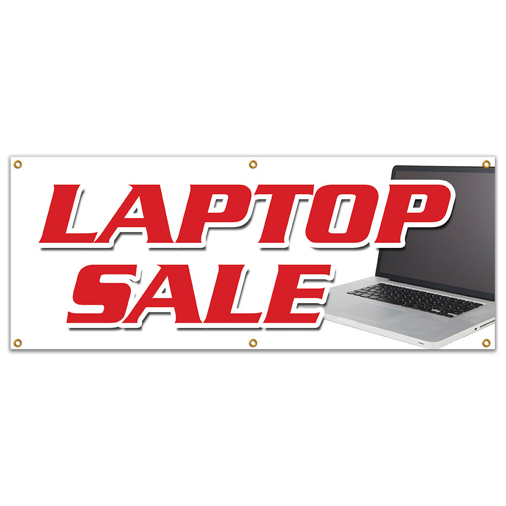 SignMission LAPTOP SALE BANNER SIGN Discount Computers Netbooks ...