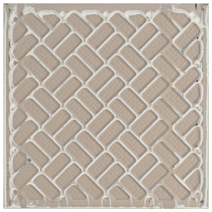 Merola Tile Evoque Arte Carthusian 10" x 10" Porcelain Patterned Wall ...