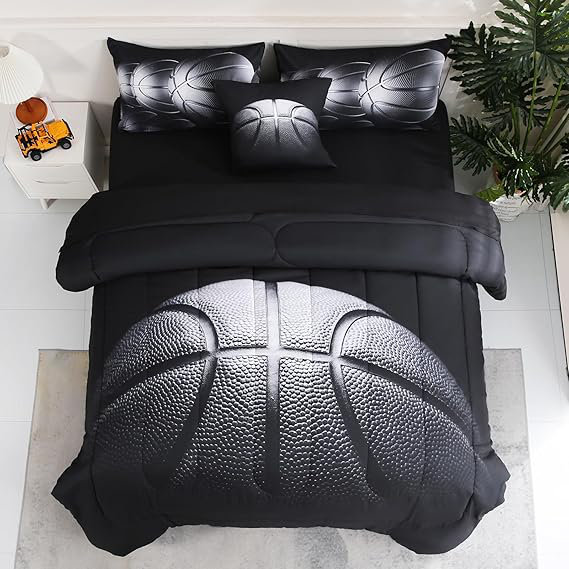DANTUL 6 Pcs Basketball Bedding Sets Sports Full Size Comforter Sets ...