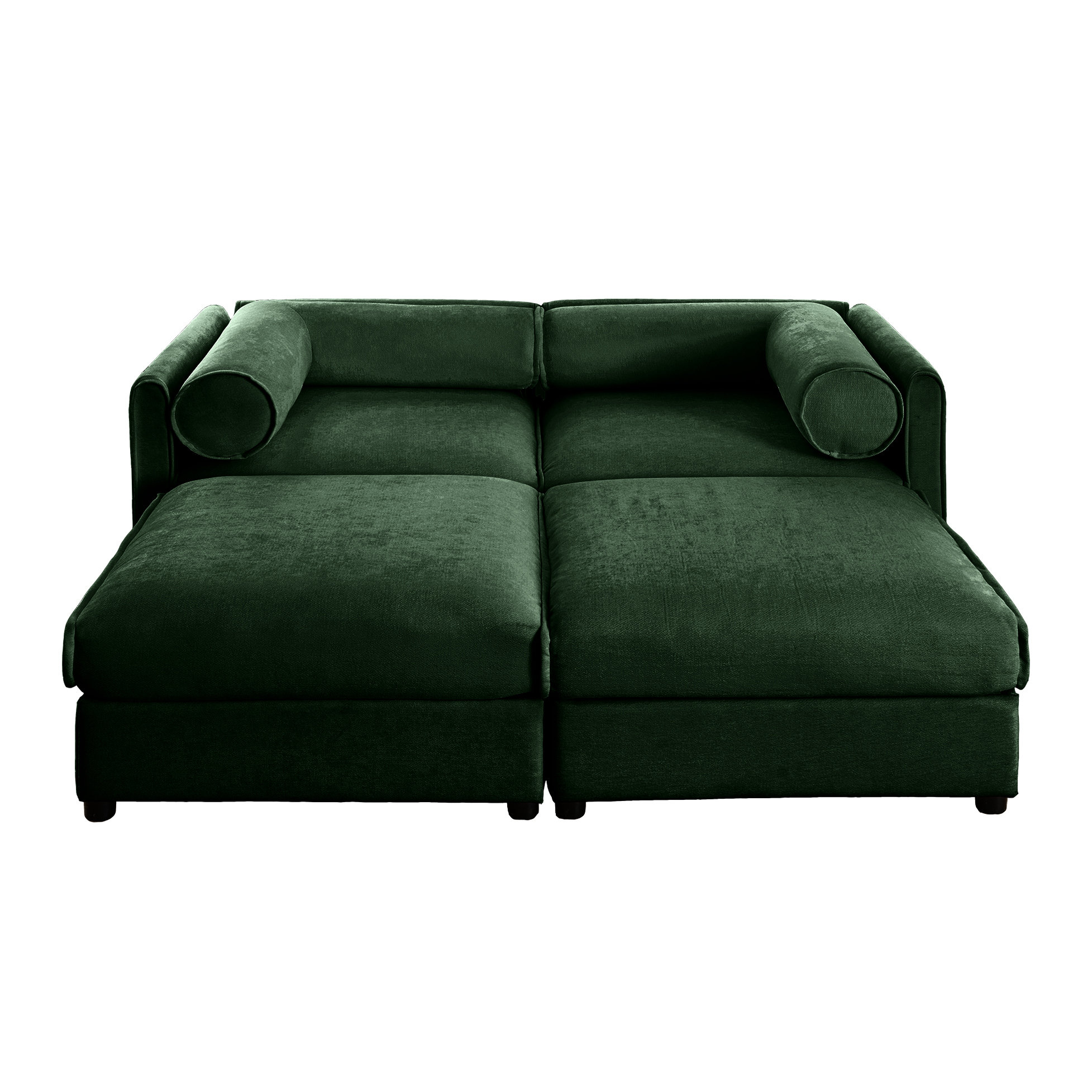 Hokku Designs Chenille moderne avec siège de rangement et cylindrique ...