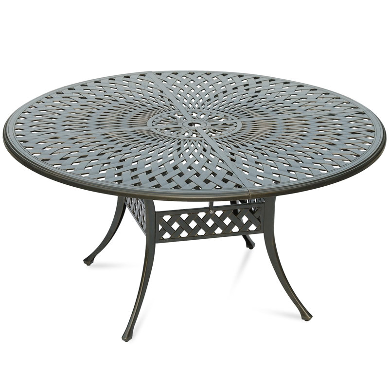 Astoria Grand Round 61'' Outdoor Dining Table & Reviews | Wayfair