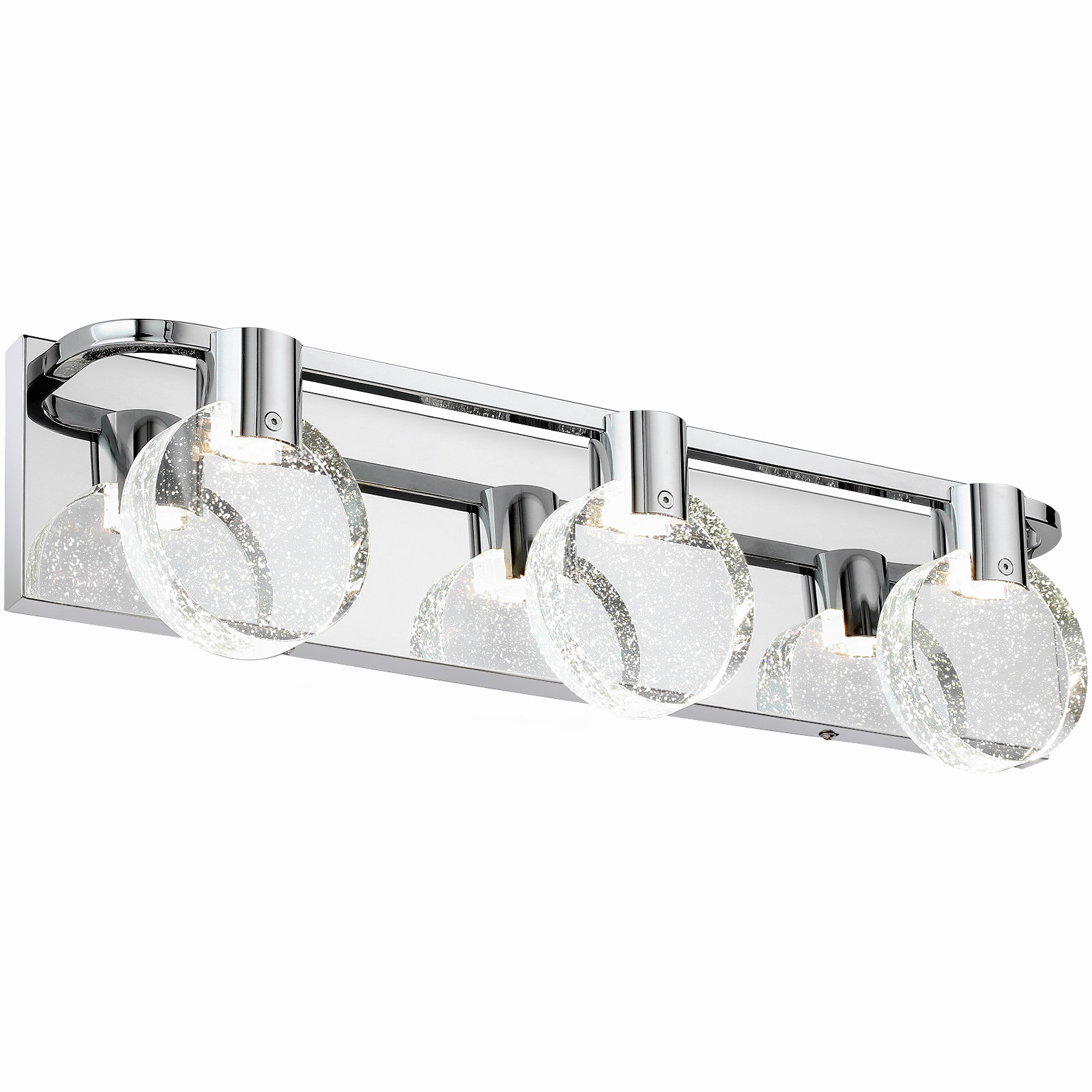 Orren Ellis Led Seeded Crystal 3lt Vanity Light & Reviews - Wayfair Canada