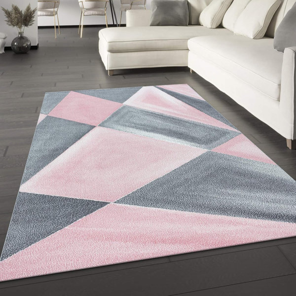 Ivy Bronx Pink/Grey Area Rug & Reviews | Wayfair.co.uk
