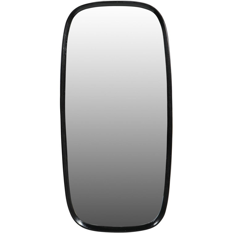 17 Stories Lloyd Dark Graphite Textured Aluminium Mirror Slim | Wayfair ...