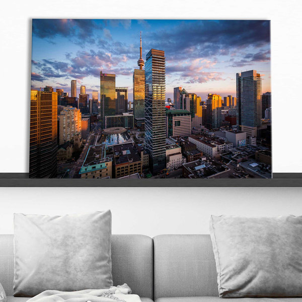 Latitude Run Buildings At Sunset In Downtown Toronto, Ontario - Wrapped ...