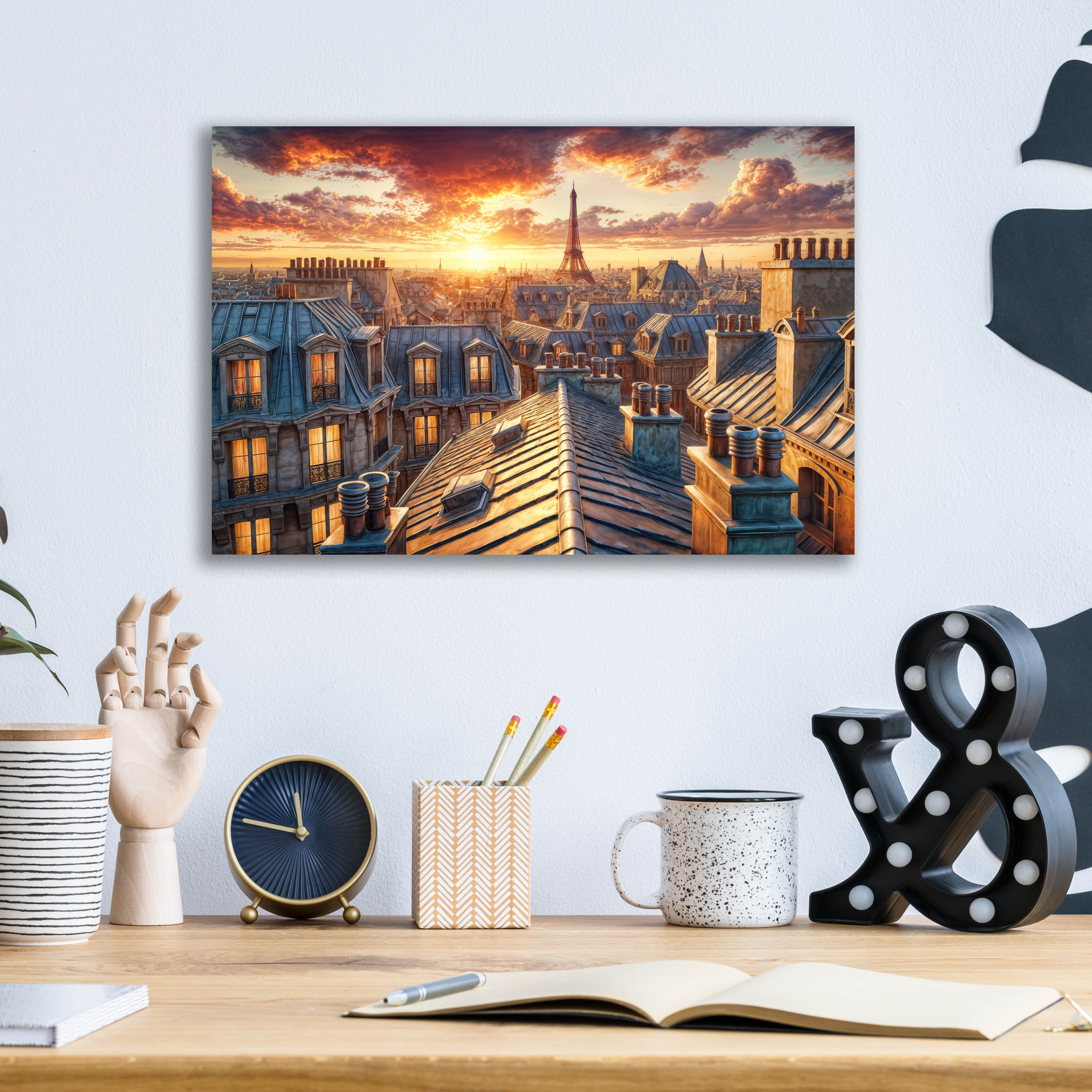 Winston Porter 'Rooftops Of Paris' by Rey Klimt Acrylic Glass Wall Art ...