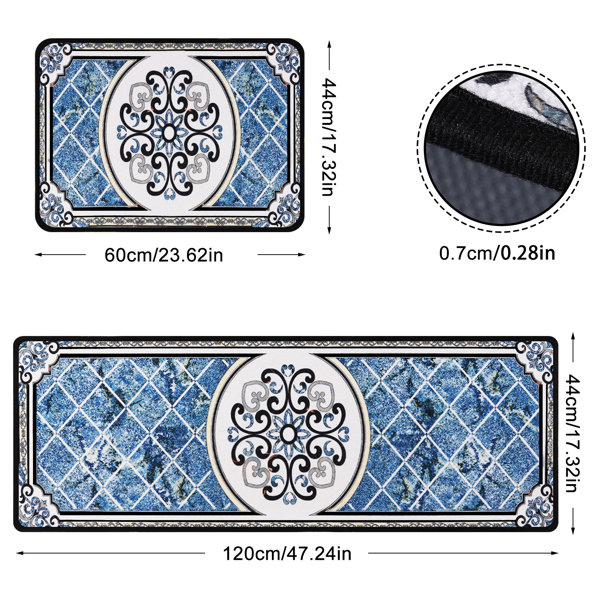 Charlton Home® Kitchen Rugs, Kitchen Rug Set 2 Piece Kitchen Rug ...