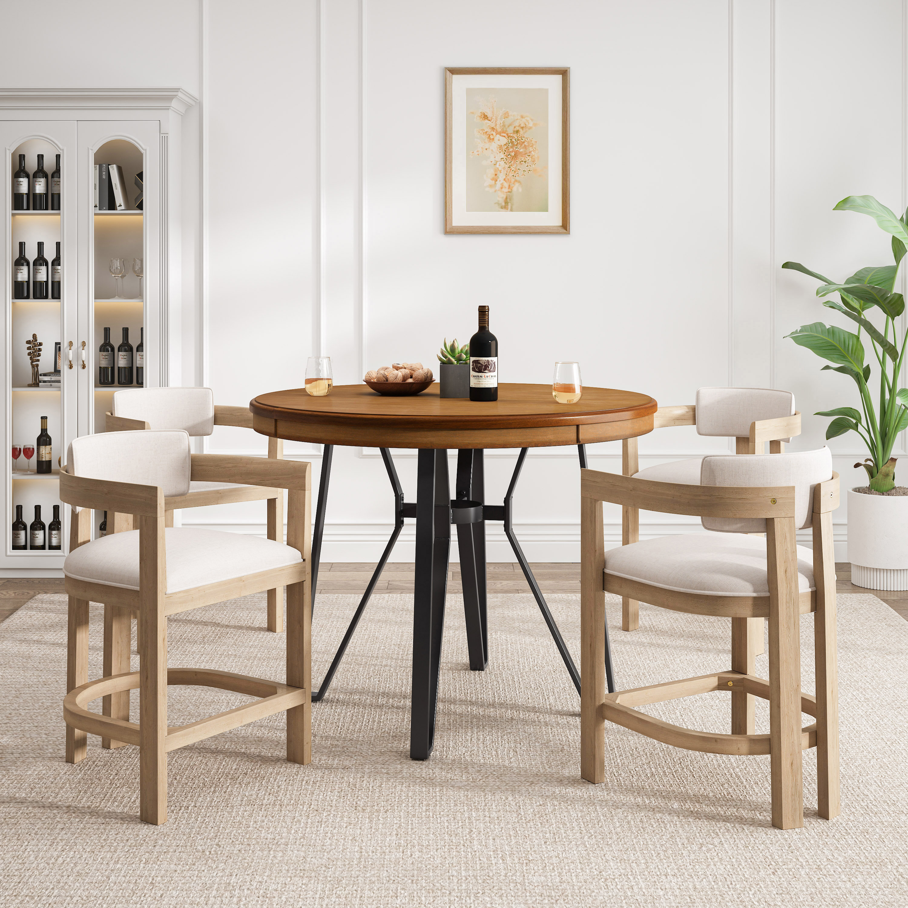 Ebern Designs Jeffers 5-Piece Round Bar Set | Wayfair