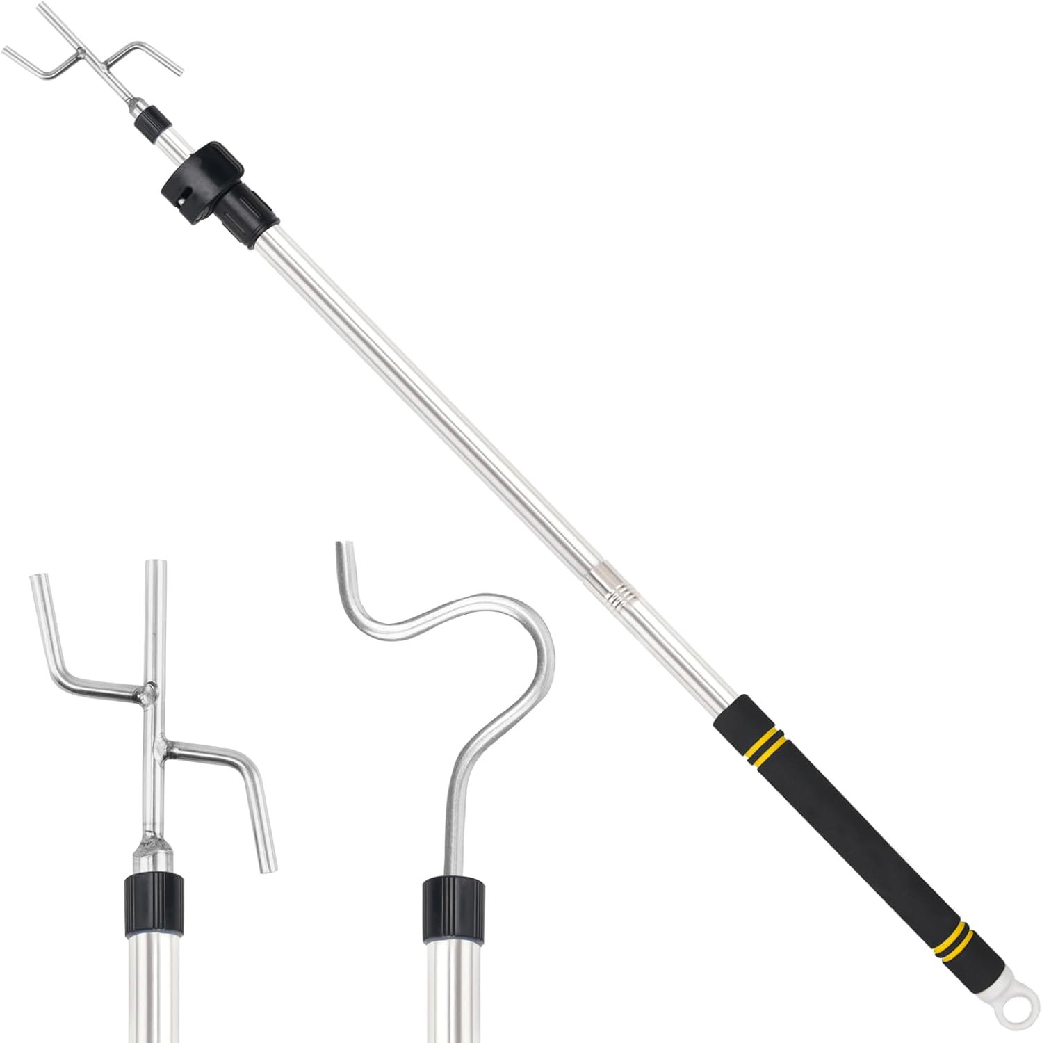 Symple Stuff High Reach Garment Hook Telescopic Adjustable 37" to 63 ...