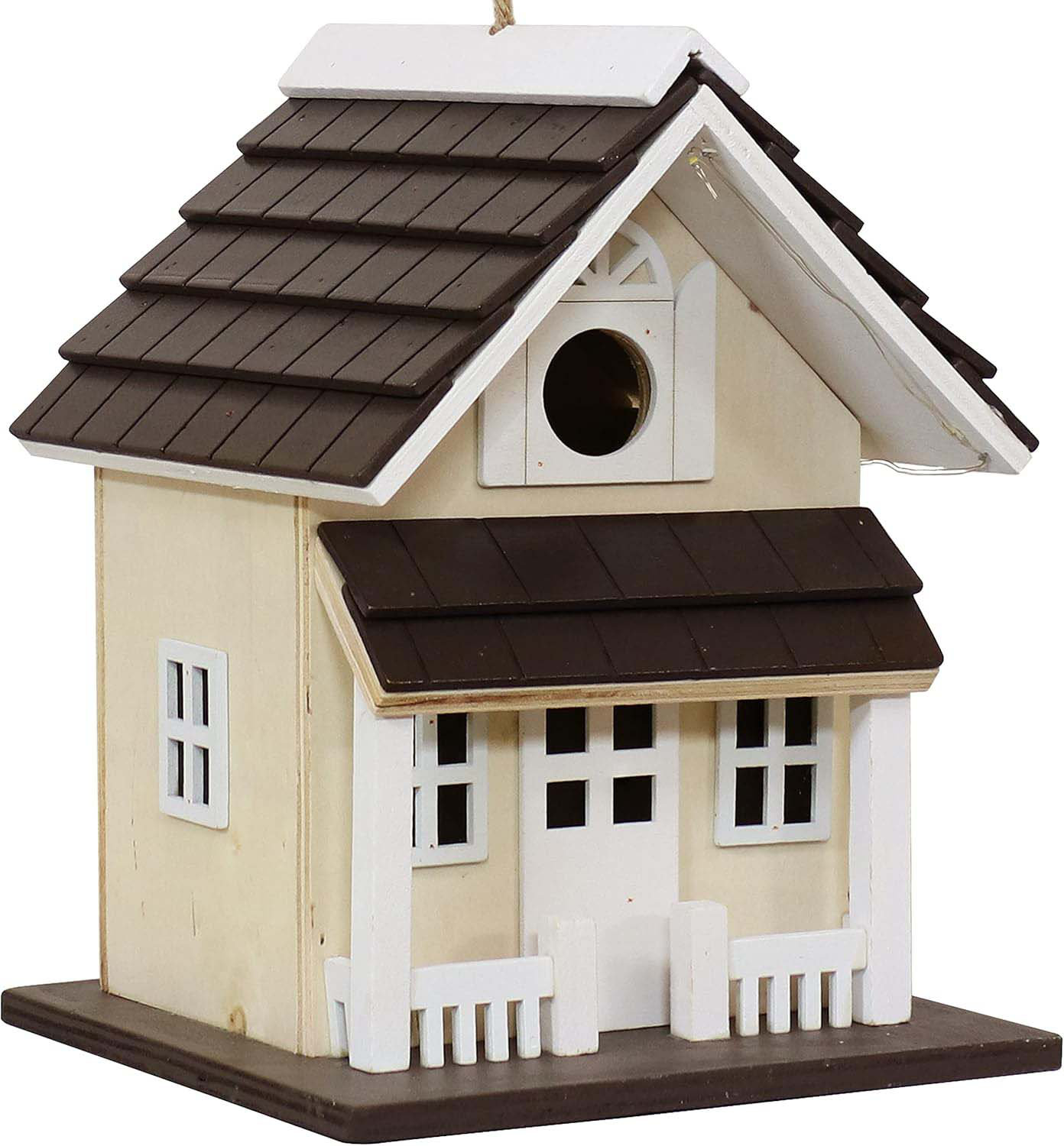 One Allium Way Wooden Outdoor Bird House - Small Hanging Bird House For ...