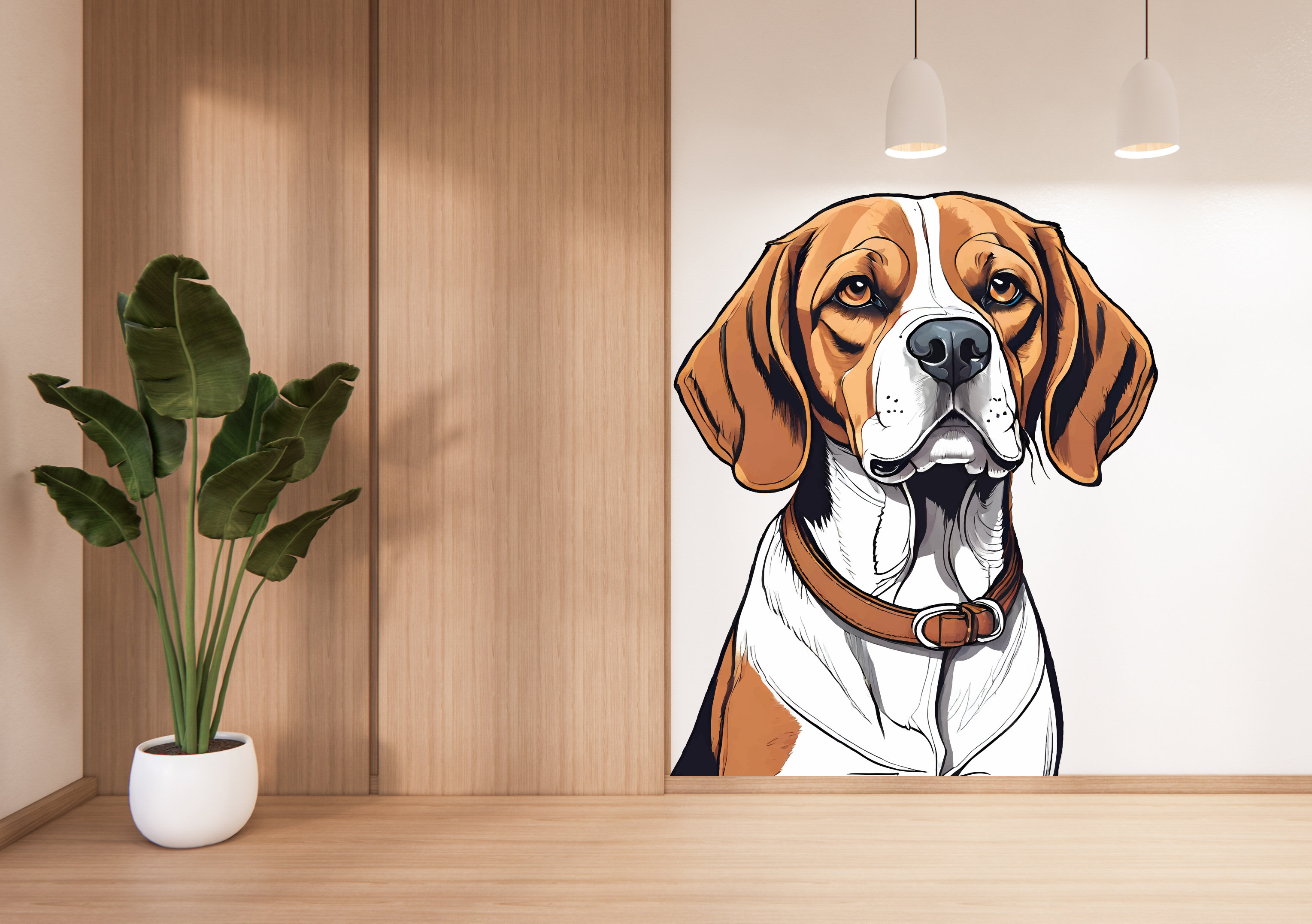 Lark Manor Dog Wall Decal, Beagle, Dog Decor Dog Wall Art Decal Dog ...