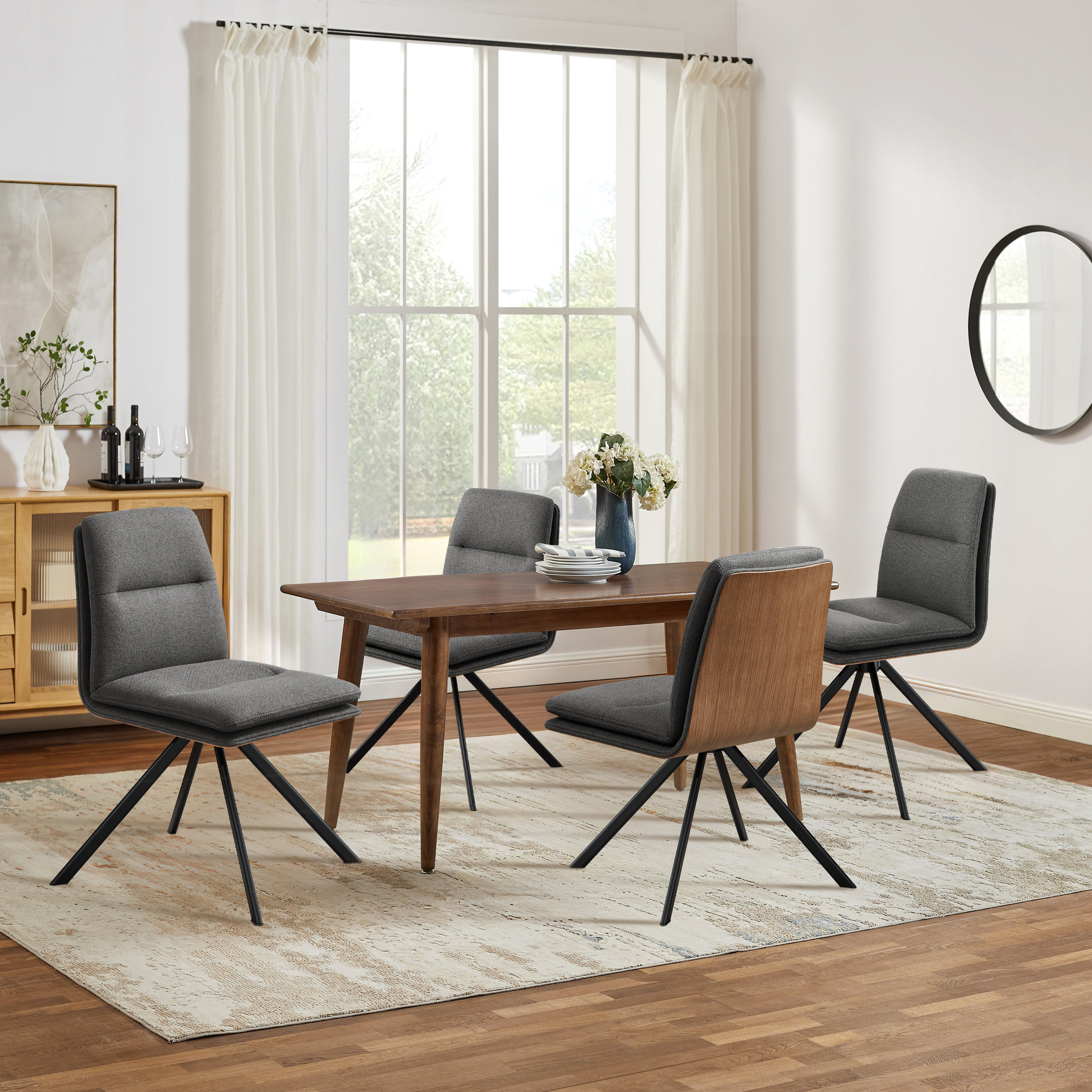Corrigan Studio® Upholstered Swivel Dining Chair | Wayfair