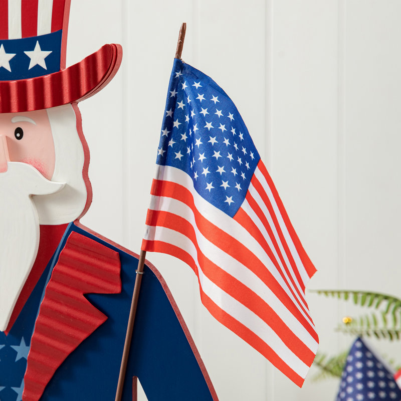 The Holiday Aisle® Patriotic American Uncle Sam Porch Figurine ...