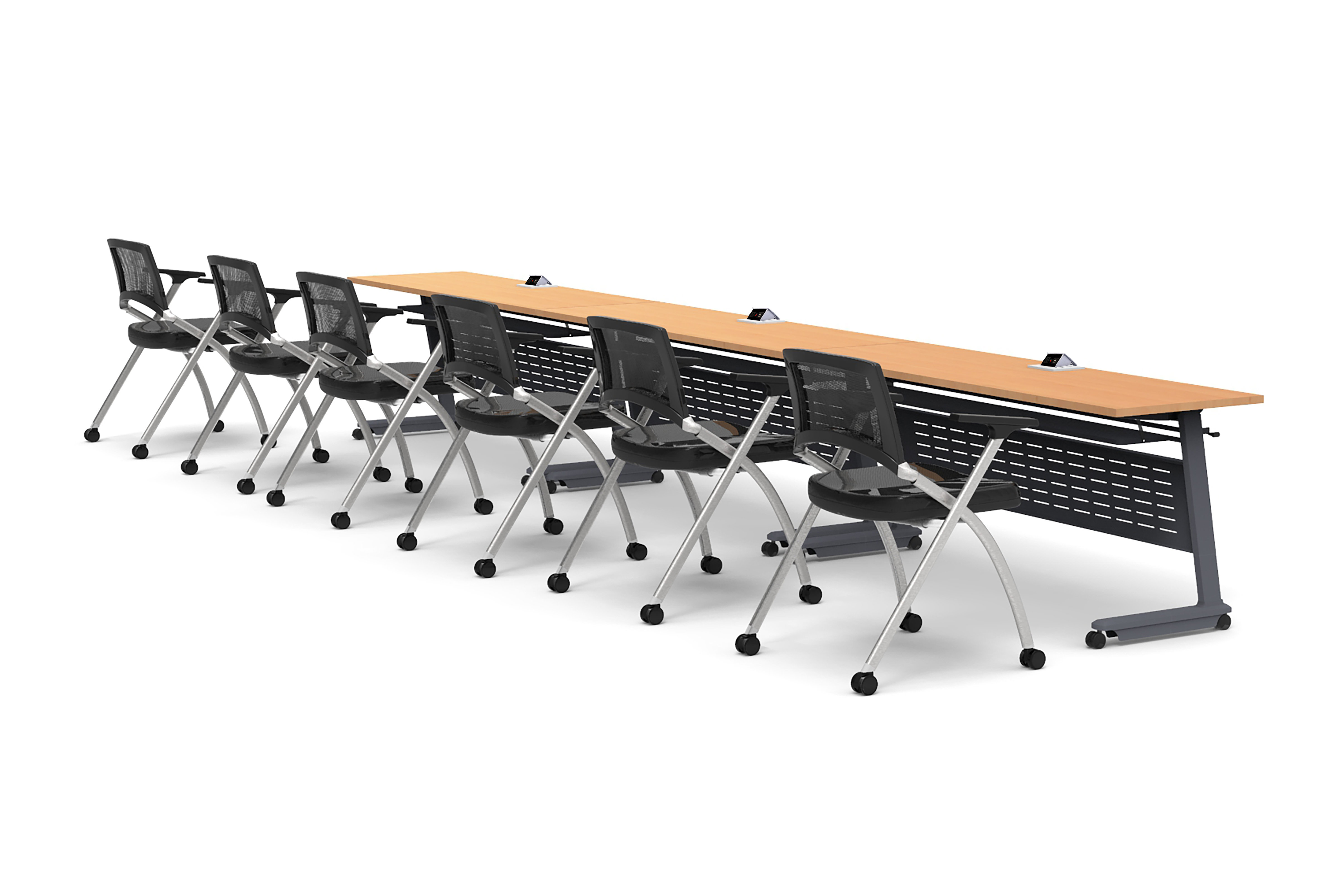 Inbox Zero Benino 6 Person Training Meeting Seminar Tables with Modesty ...