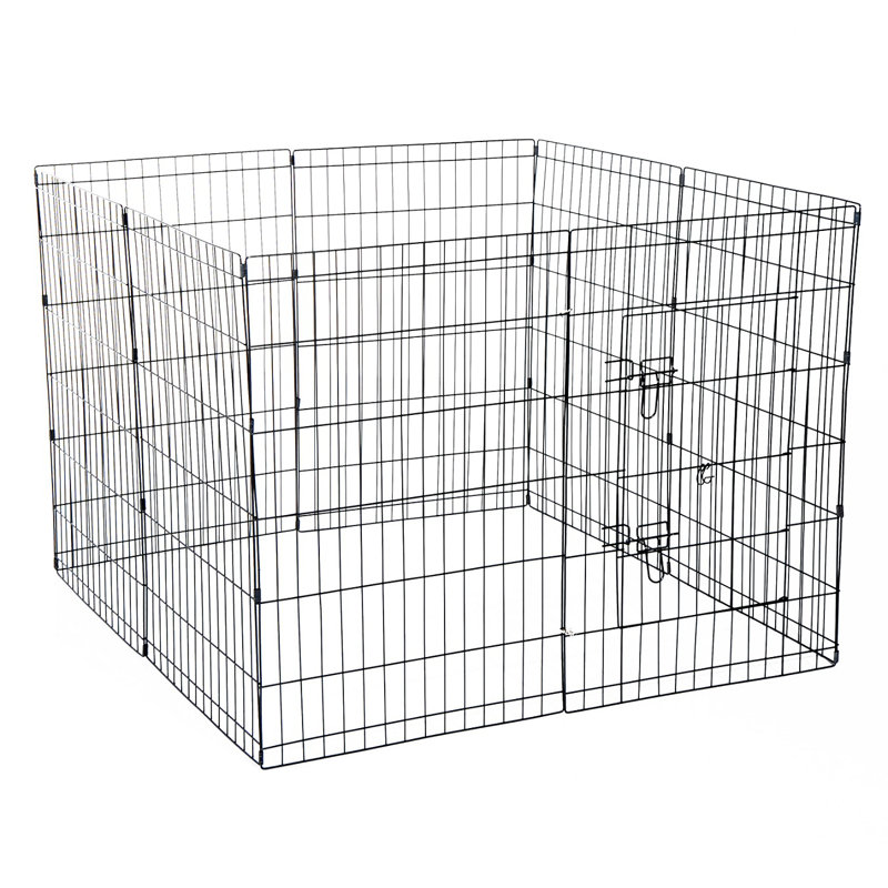 Archie & Oscar Chalk 61cm 8 Panel Indoor/Outdoor Metal Pet Pen ...