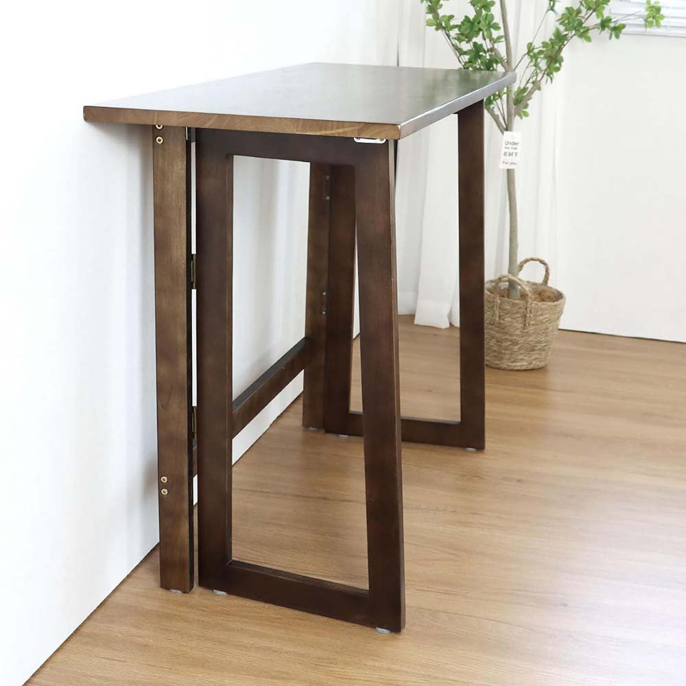 Latitude Run® Solid Wood Folding Desk Mid Century Modern Table, 40 ...