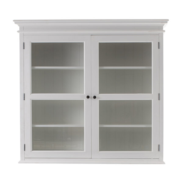 Gracie Oaks Halifax Jakeira Glass Display Hutch Unit Top - Wayfair Canada