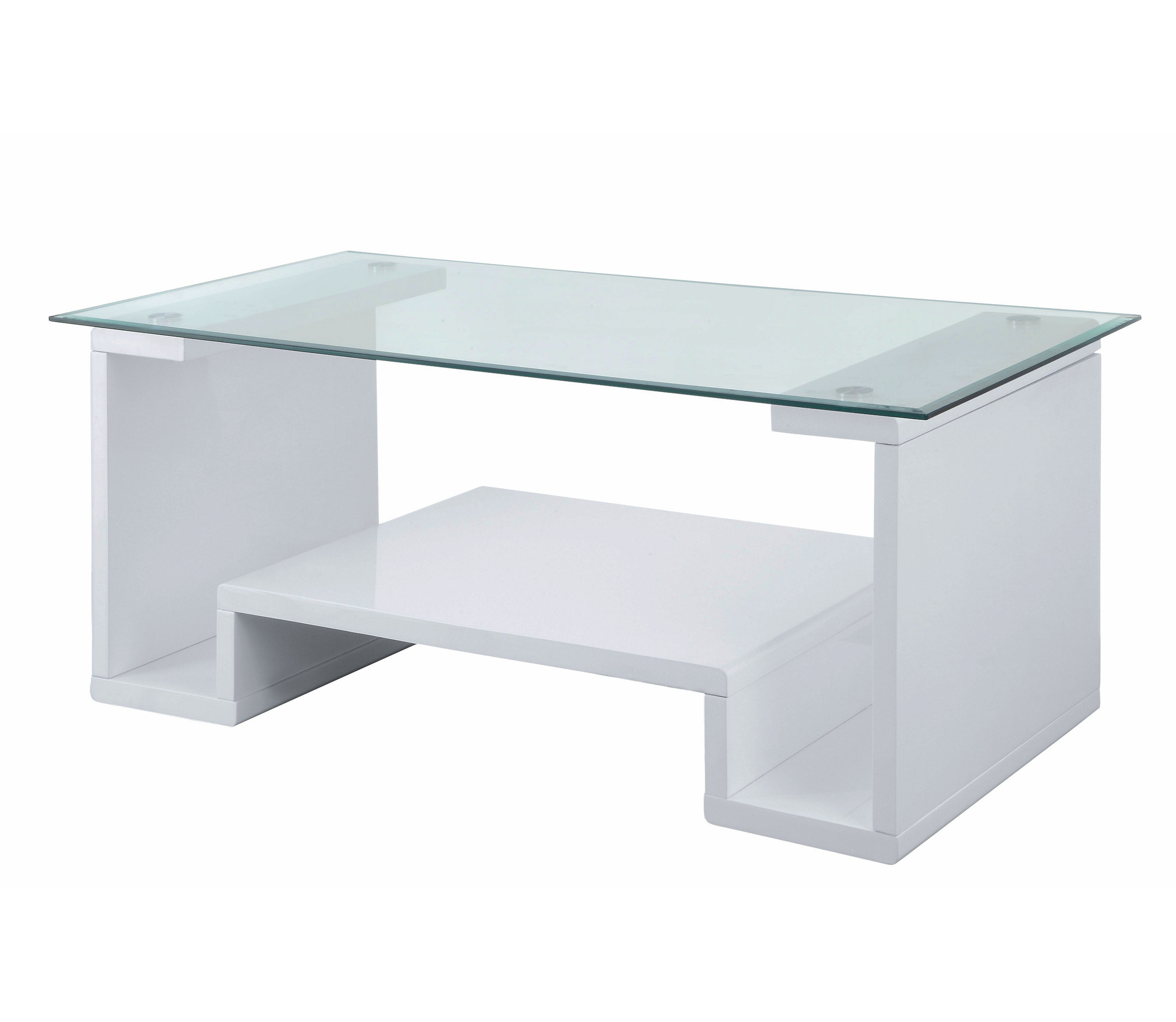 Ivy Bronx Coffee Table With Clear Glass Top, Living Room Centre Table ...