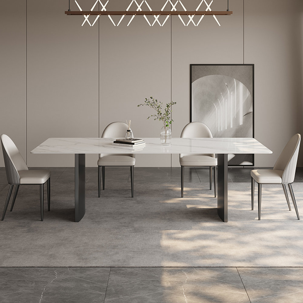 Elamer Light luxury rectangular simple dining table set - Wayfair Canada