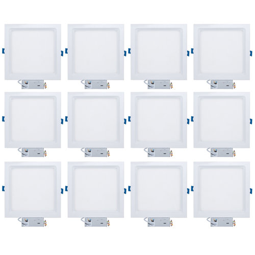 MW LIGHTING mw 12 Pack 8 Inch 5CCT Ultra-Thin LED Recessed Light with ...