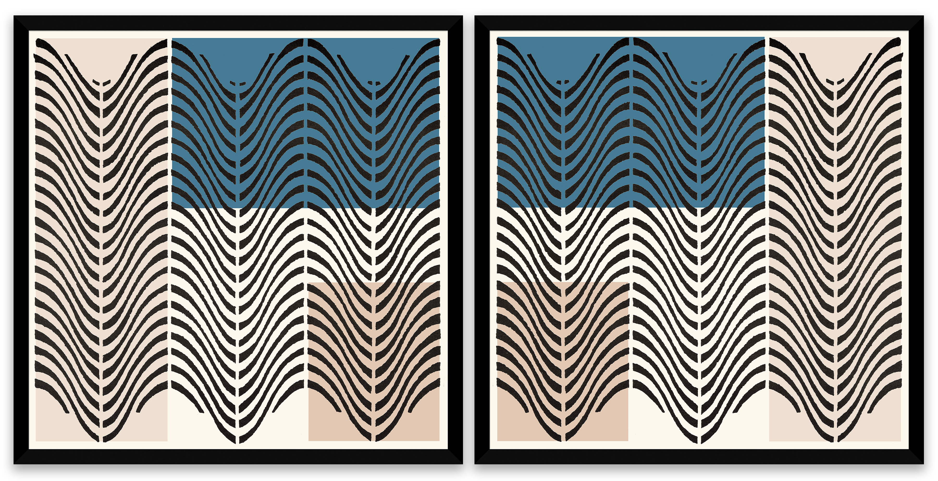 Soicher Marin Colorblock Waves - Graphic Art | Wayfair