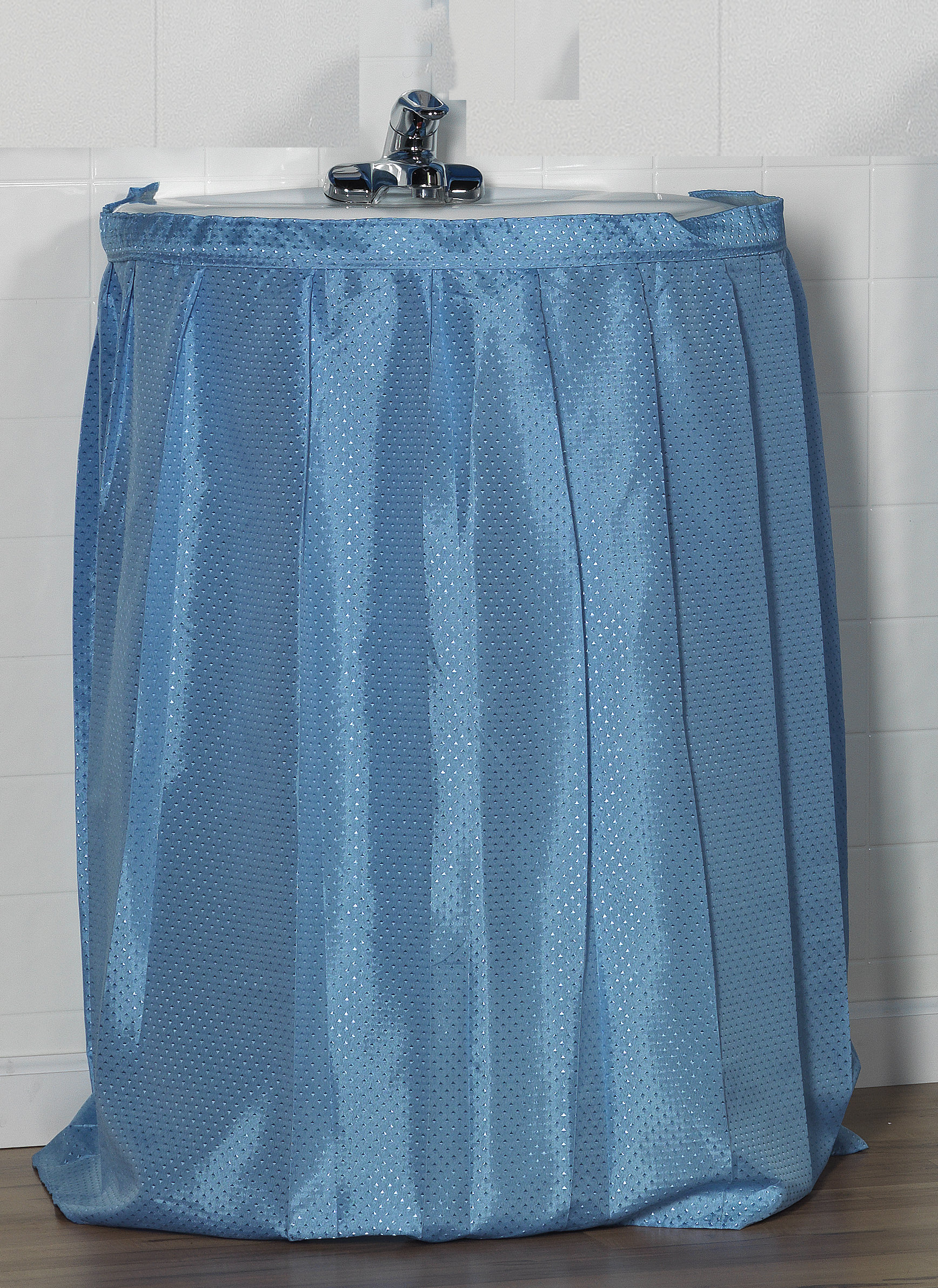 Astoria Grand Lachlan Diamond-Piqued Sink Drape | Wayfair