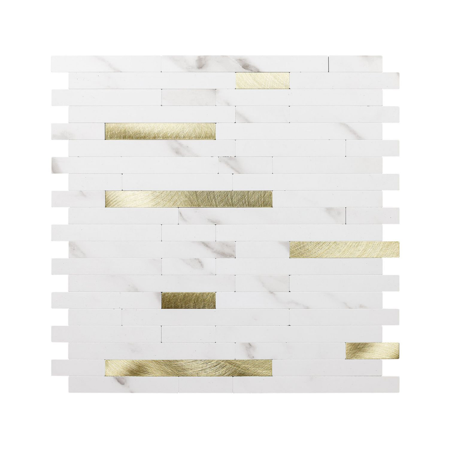 Jeedeson Stack White And Gold 11.7 In. X 11.5 In. Aluminum Composite ...