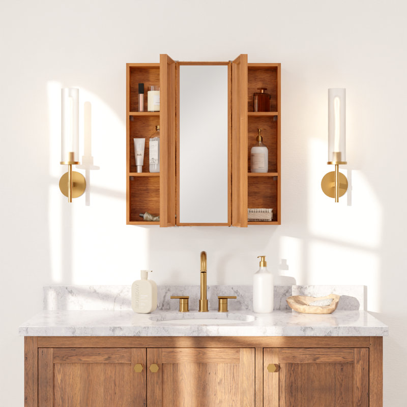 Winston Porter Anceline Surface Mount Medicine Cabinet with Mirror and ...