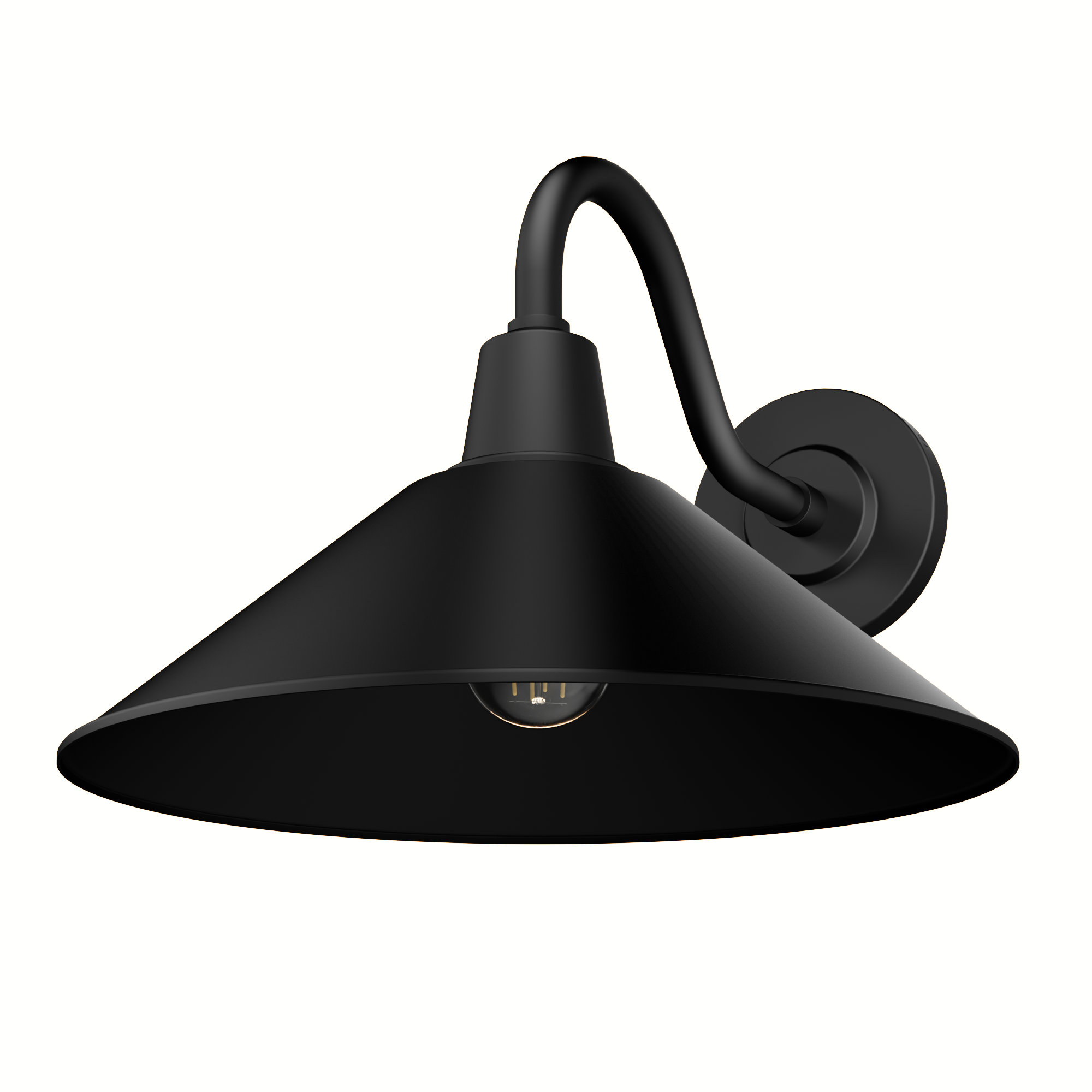 Hunter Fan Hunter Skyflow Rustic Modern Metal Cone Outdoor Wall Light ...