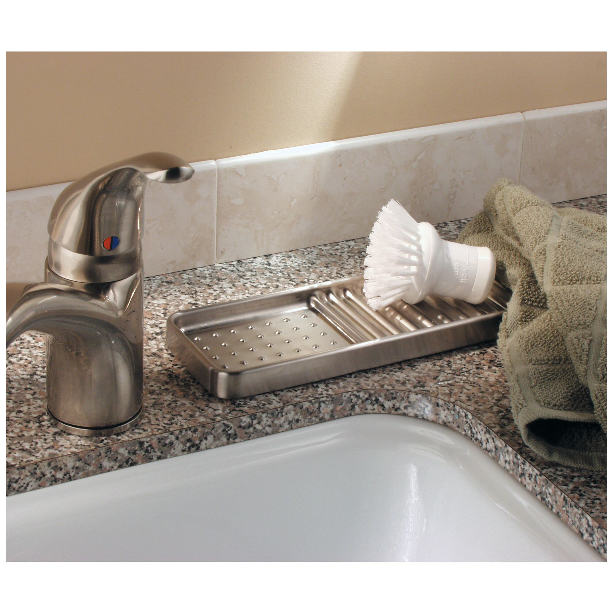 iDesign Forma Kitchen Sink Tray for Sponges, Scrubbers, Soap ...