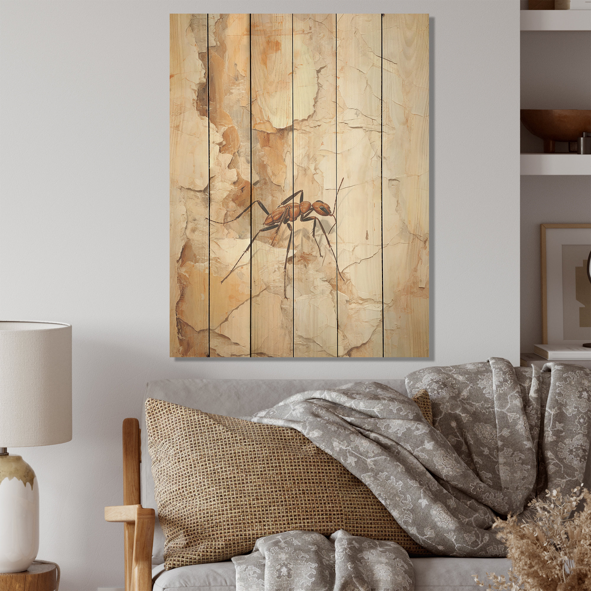 Ophelia & Co. Minimalism Ant Beige Collage - Ant Wood Wall Art On ...