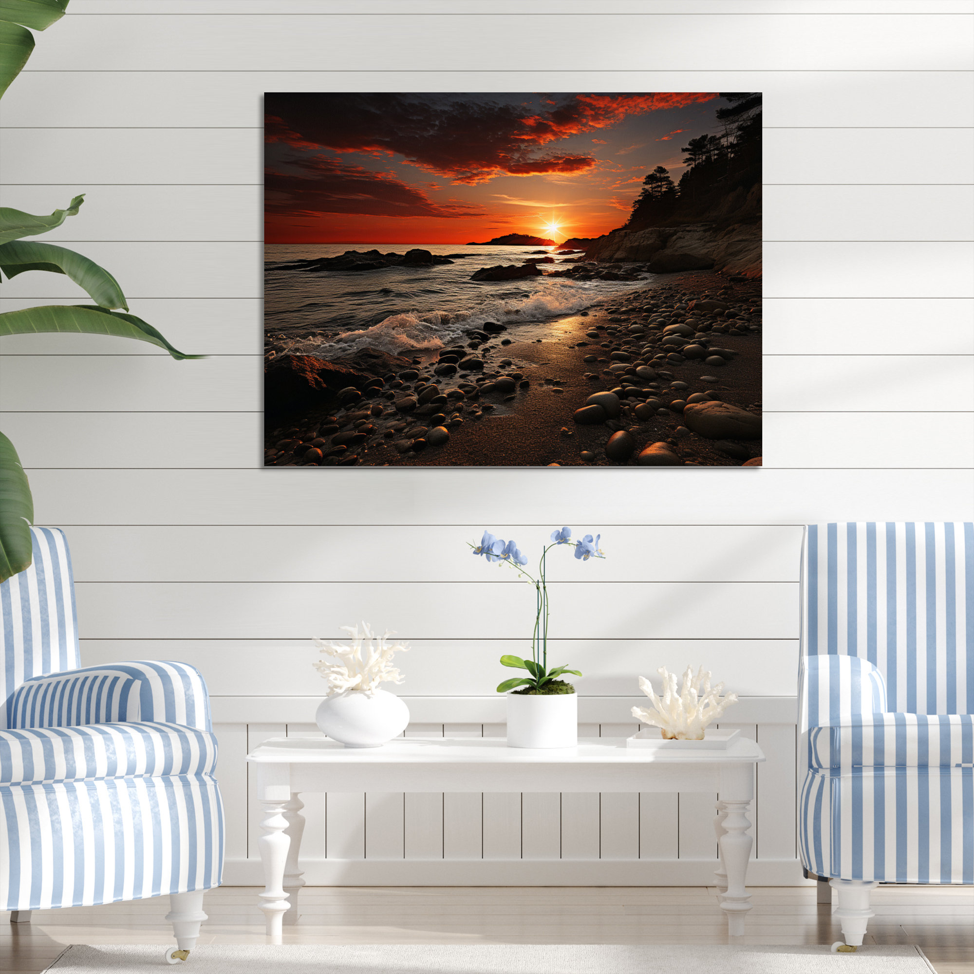 Latitude Run® Beach Dramatic Horizon - Nautical & Beach Print on Metal ...