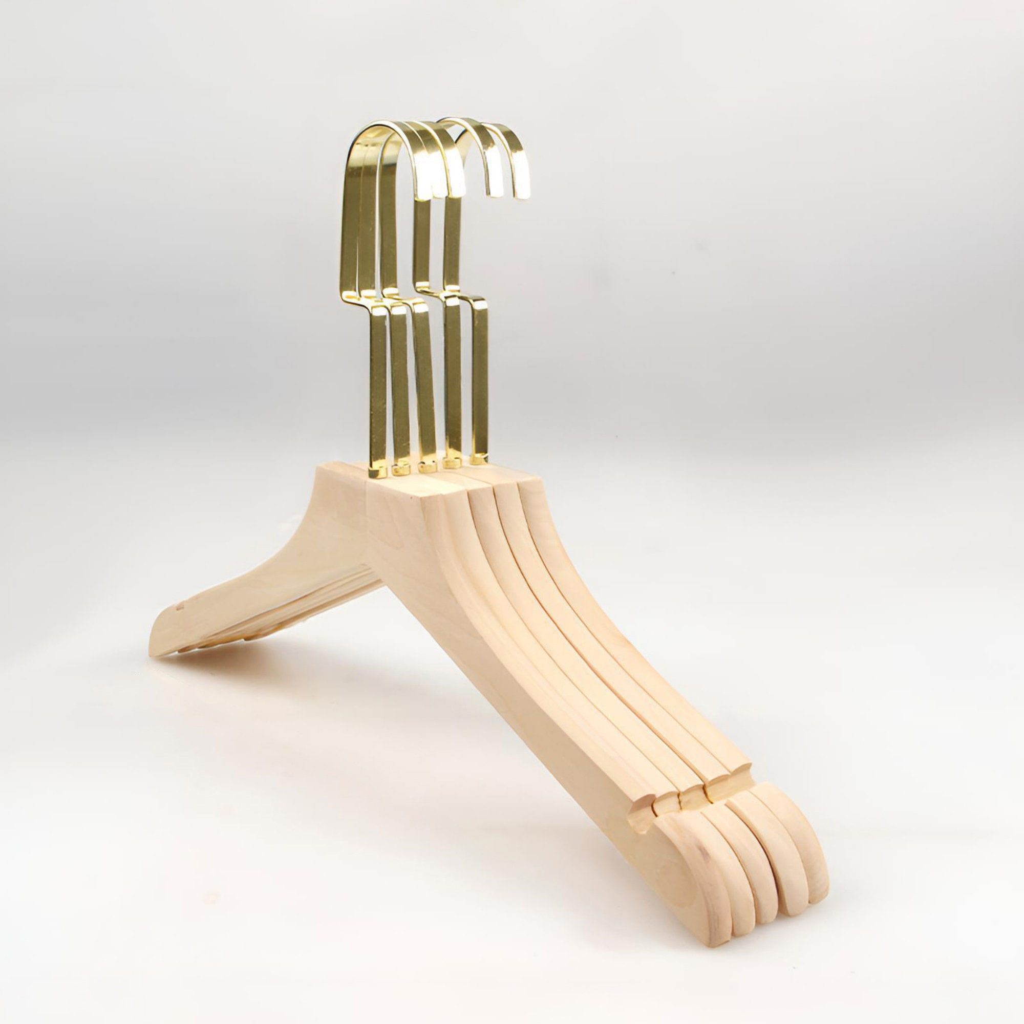 Corrigan Studio Reinforced Solid Wood Hangers - Wide Shoulder Design ...