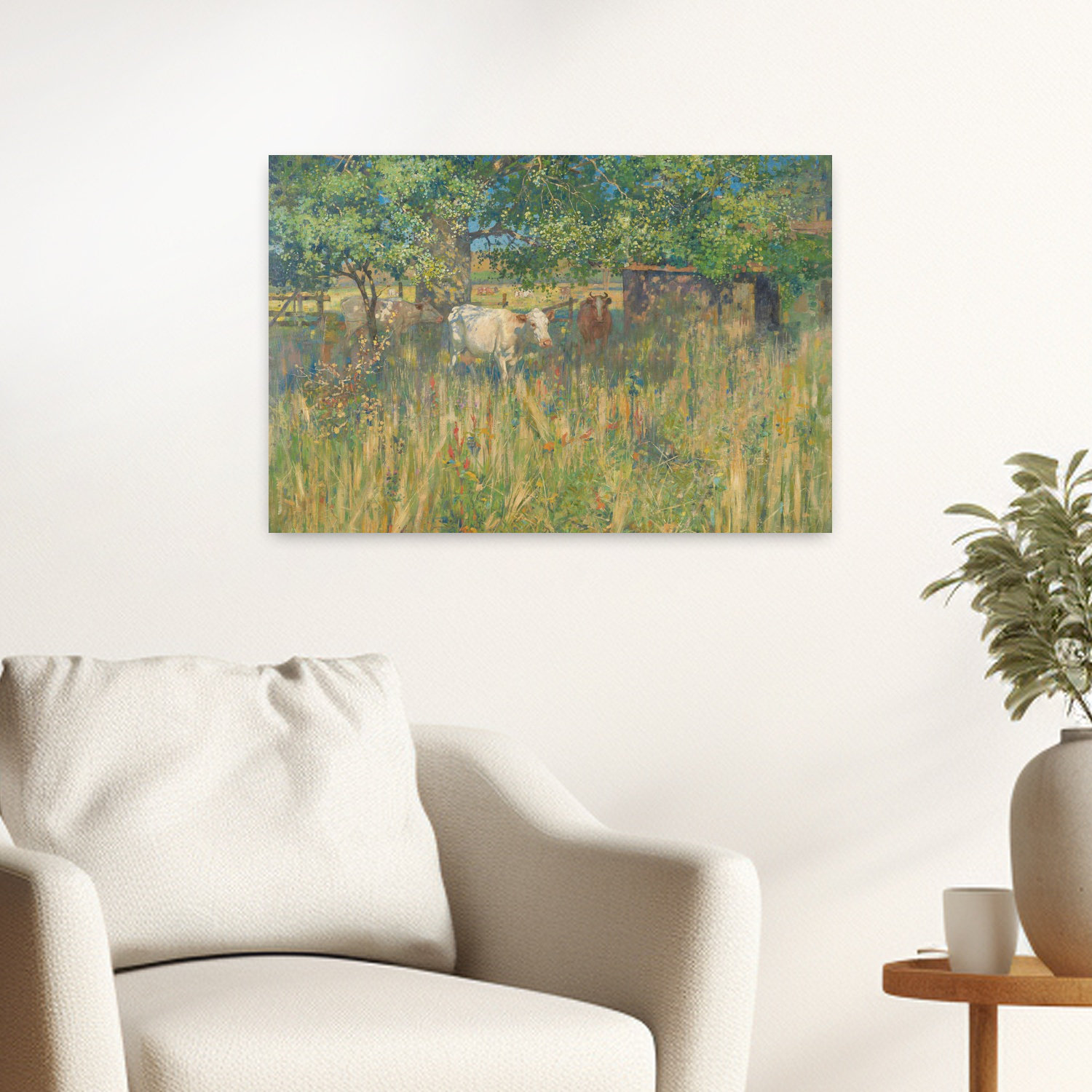 Ophelia & Co. Field Cows Abstract Contemporary Cow Landscape Nature Art ...