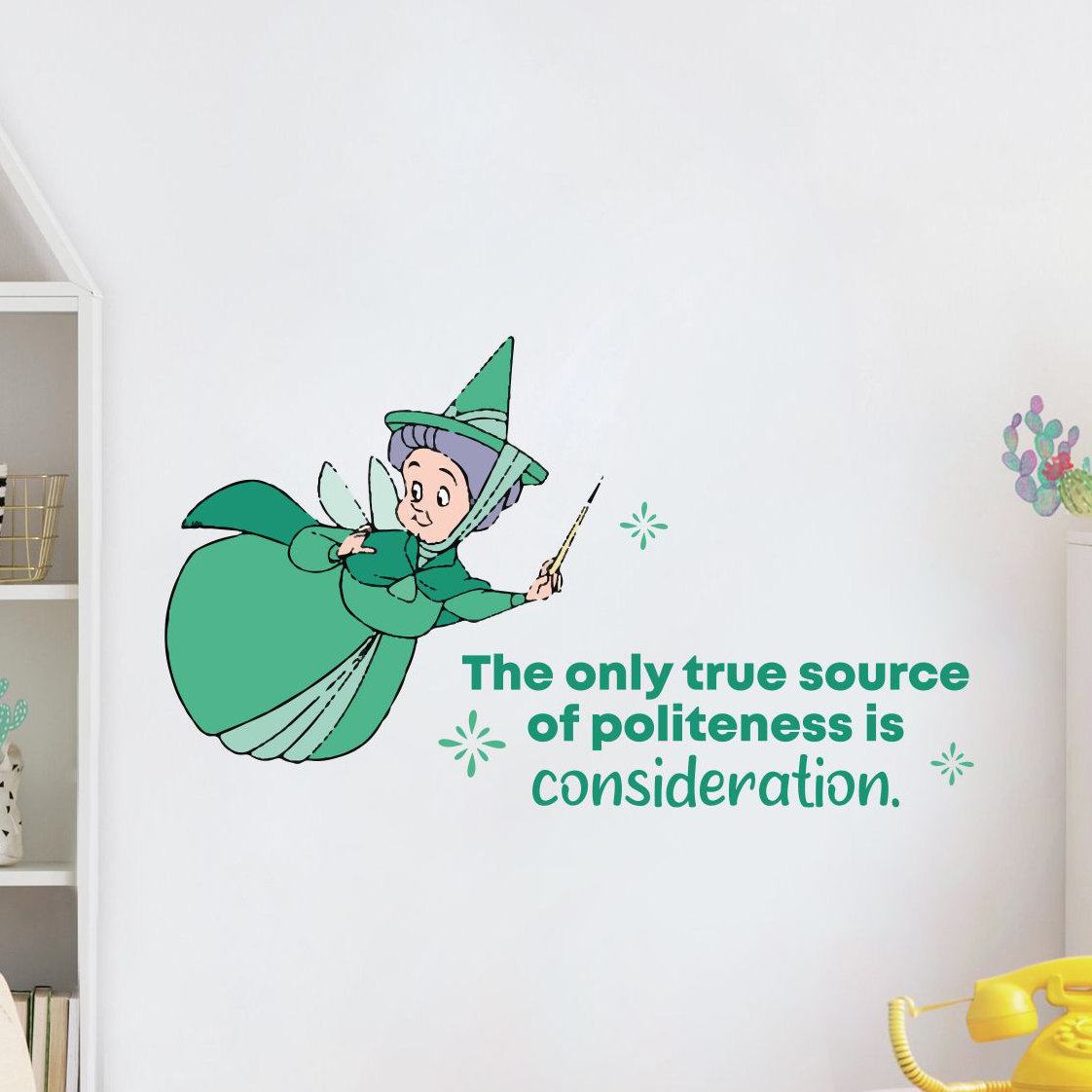 Design With Vinyl Consideration Fairy Godmother Cartoon Quotes Wall ...
