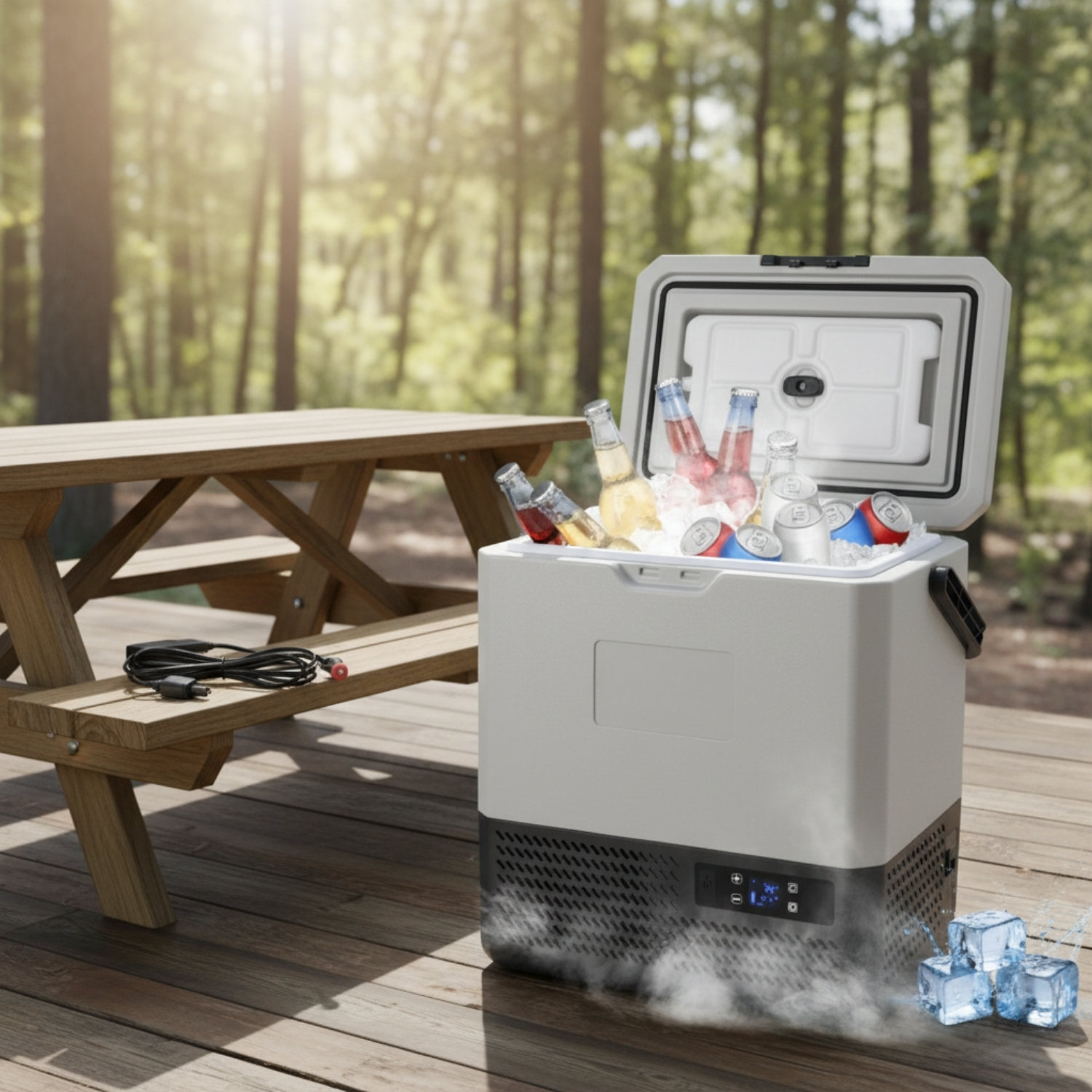 afoxsos Portable Car Fridge 13.5l 45w Mini Refrigerator For Camping ...