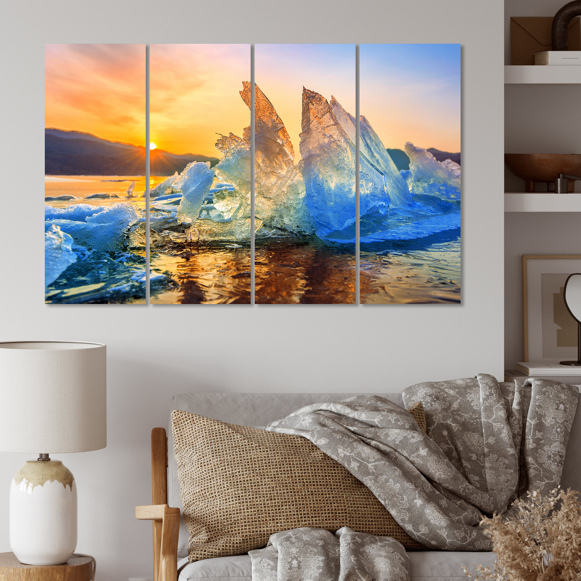 Highland Dunes Alaskan Mini Iceberg - Landscapes Wall Decor - 4 Panels ...