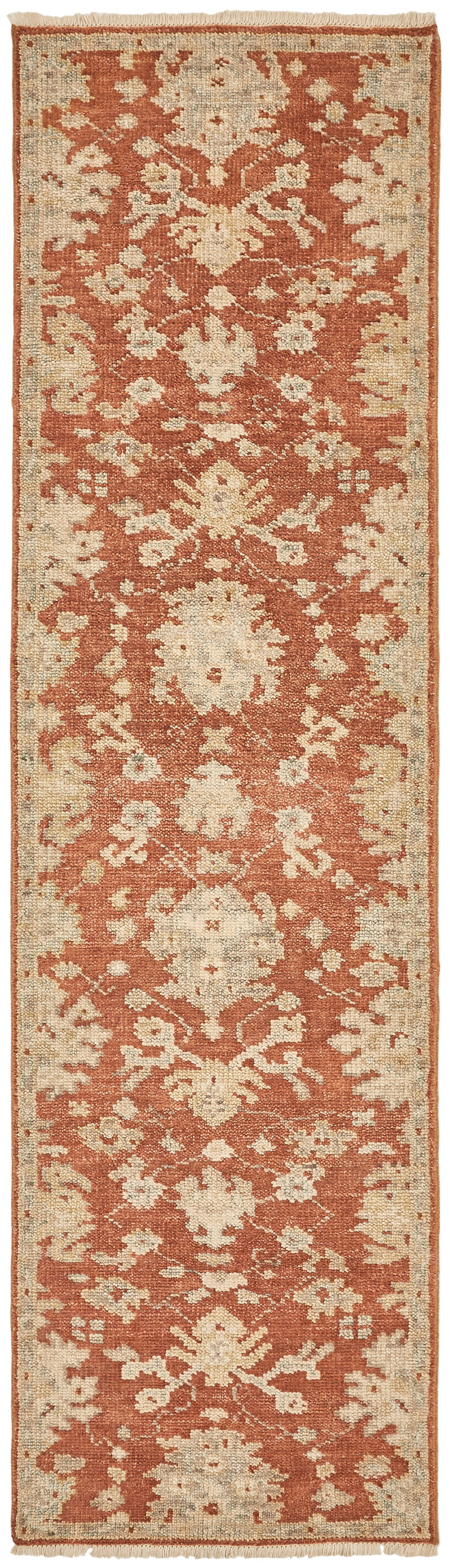 Madison Couture Rugs Oasis Hand-Knotted Rust Wool Area Rug | Perigold