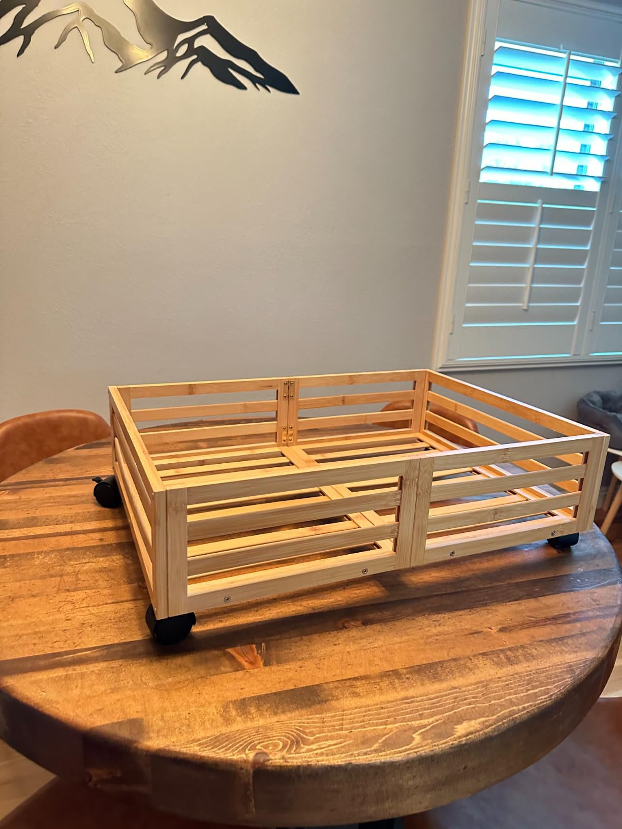 MODVAT 2 Packs Underbed Organizer with Wheels,Bamboo Under Bed Storage ...