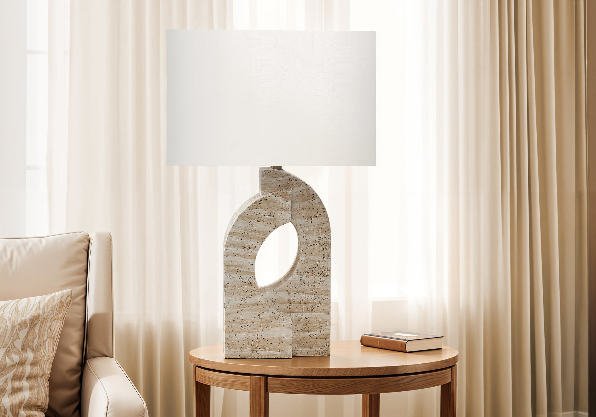Wrought Studio™ Lighting, 28"h, Table Lamp, Beige Resin, Ivory / Cream ...